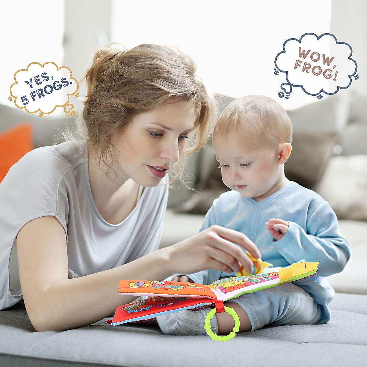 REMOKING Pull-Back Vehicle Toys Set, STEM Soft Vehicle Toy Set 5 Cars with Play Mat, Educational Interesting Cloth Book Set, Great Gifts for Kids 3 Years and up