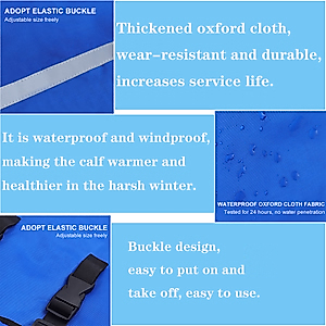 Calf Blanket Horse Blanket Thickened Warm Calf Clothing Windproof Waterproof Calf Warm Artifact Calf Cold Clothing Calf Keep Warm Clothing Horse Blanket for Cattle(Blue 2 Pack)