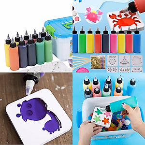 Cheeren 12Pcs 5oz/150ml Plastic Squeeze Dispensing Bottles with Black Twist Cap, Multi Purpose Bottle for Crafts, Art, Glue, Liquid，Kitchen,Household