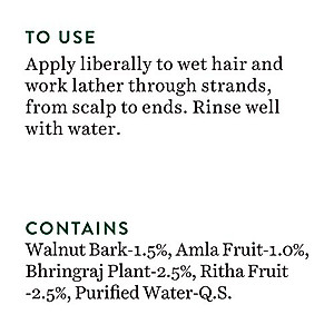 Biotique Walnut Bark Volumizing Shampoo For Fine & Thinning Hair 190 ml/ 6.42 Oz. I Makes Hair Healthy, Silky, Shiny And Pure Natural Black I Musk Root Soap Nut And Black Malya Flowers
