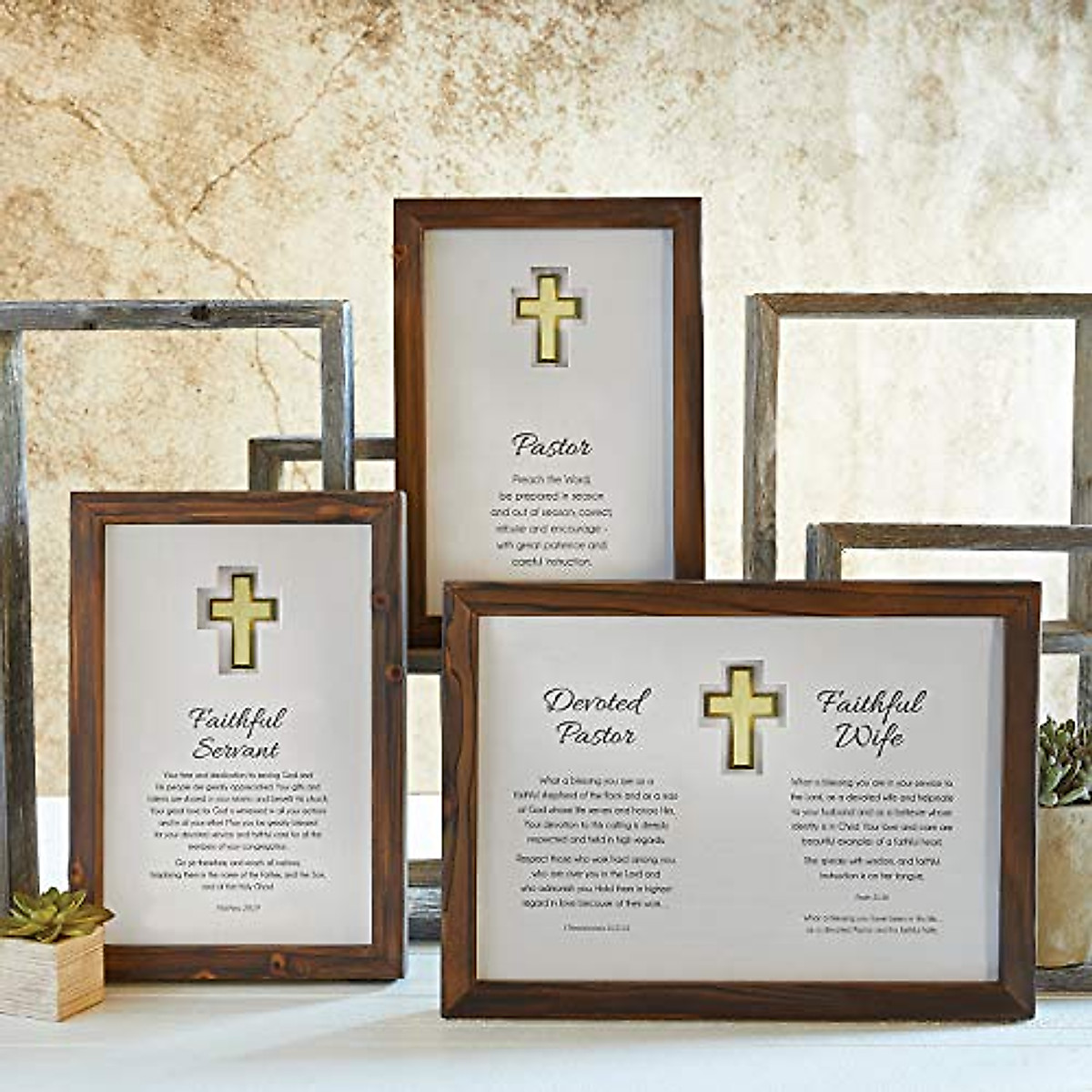 Creative Brands Heartfelt Collection Appreciation Wall Art with Scripture, 15 x 11-Inches, Pastor and Wife