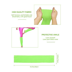 SATINIOR 80s Neon Leggings Party Retro Jogging Sports Headband Wristbands Leg Warmers (Rose Red)