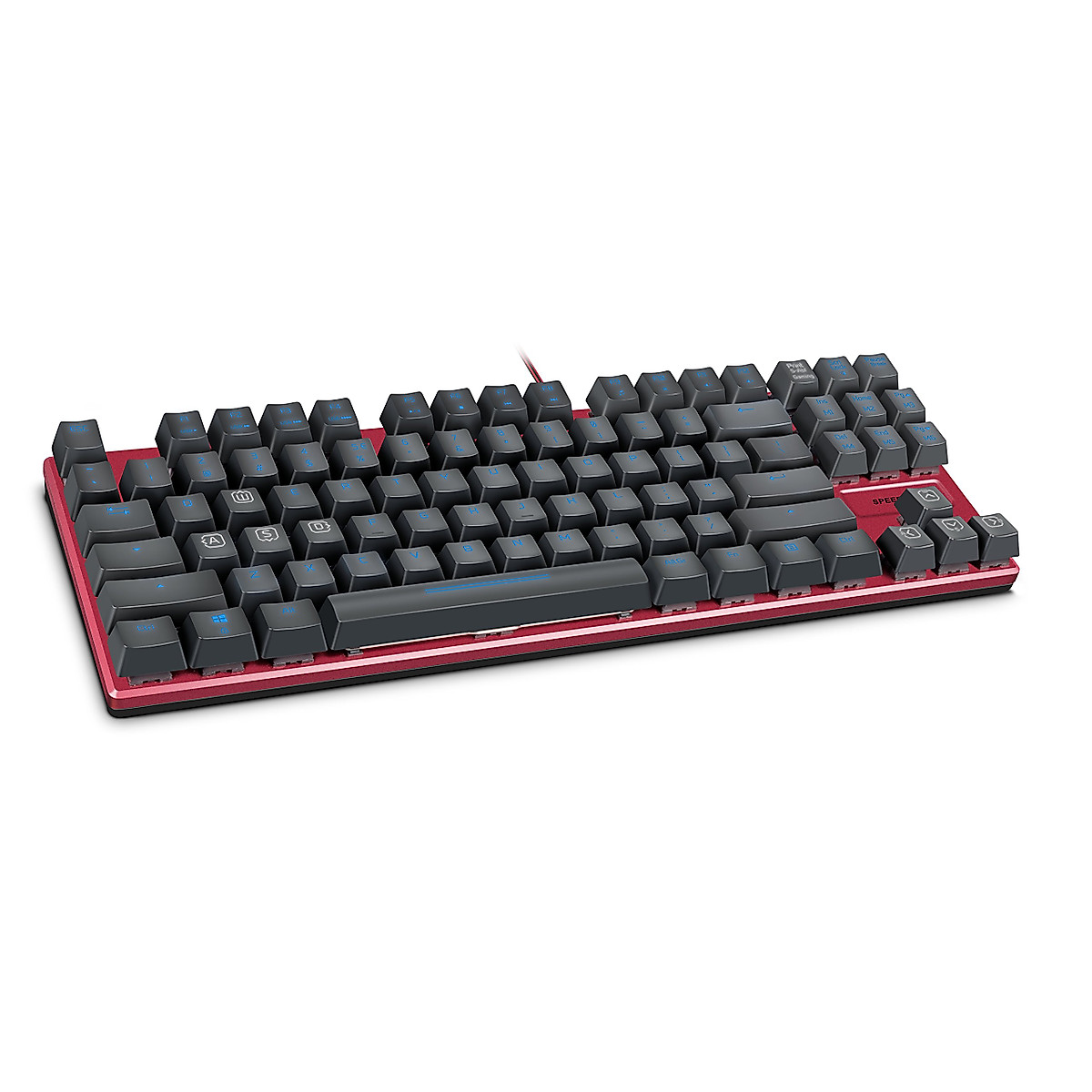 Speedlink ULTOR Mechanical USB-Gaming Keyboard with LED Illumination, N-Key Rollover, 6 Macro Keys - US-Layout, red, SL-670008-BKRD-US