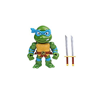 Jada Toys Teenage Mutant Ninja Turtles 4 Leonardo Die-cast Figure, Toys for Kids and Adults, Blue