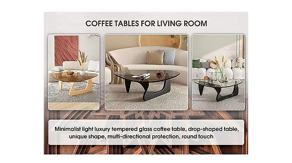 Modern Triangle Glass Coffee Table - Stylish & Durable Centerpiece