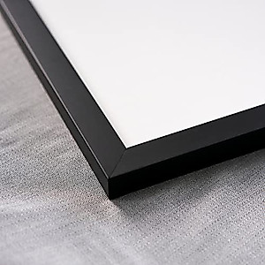 A4 Frame Black Modern Minimalist - Wooden 8.25x11.75 Frame - Modern Wood A4 Picture Frame For A4 Size Artwork or Documents - Photo Frame Includes UV Acrylic, Foam Board Backing, Hardware