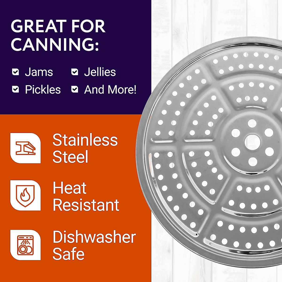 Impresa Products 2-Pack Pressure Canner Rack / Canning Rack for Pressure Cooker - Stainless Steel - Compatible with Presto, All American Pressure Canner and More, 11-Inch (28cm)