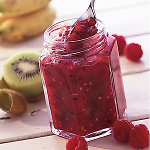 Woaiwo-q Hexagon Glass Jars, 4 oz 30 Pcs Hexagon Glass Honey Jars with Black Lids,Wooden Honey Sticks,Bronzy Bee Pendants,Small Tags,1.5m Jute Twine for Honey,Foods,Jams, Liquid and More..