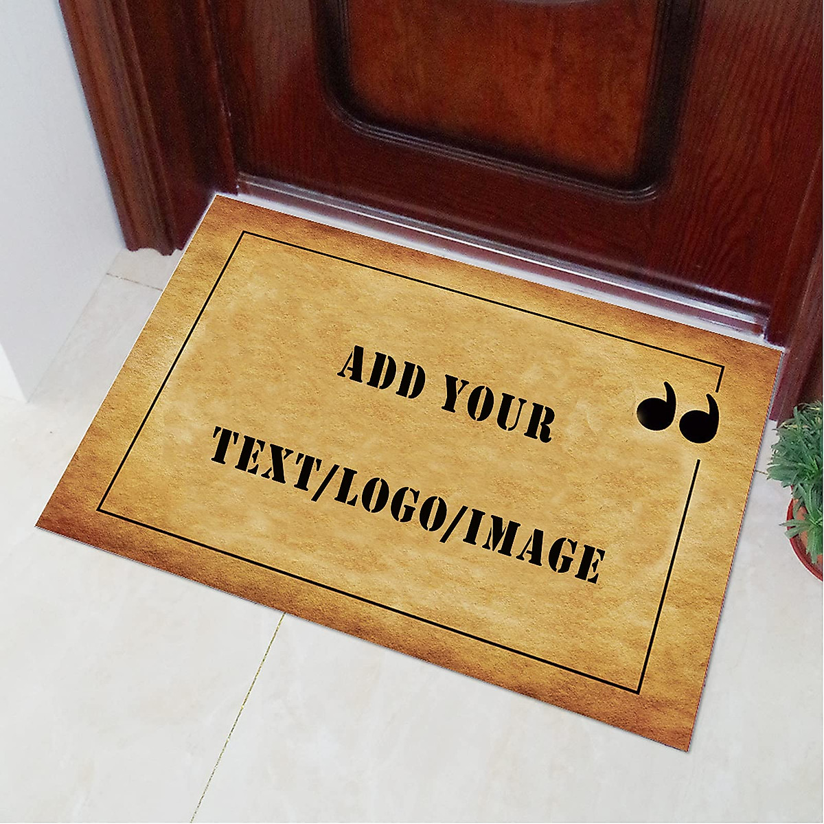 Personalized Doormat, Custom Photo Text Image Logo Non-Slip Washable Design Mat Indoor Outdoor for Bedroom Room Garden Office, Bathroom Home (27.6"x47.3")