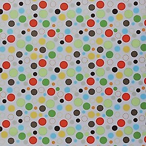 Mook Fabrics PUL-LS179 J-Multi Dot, White, 15 Yard Bolt