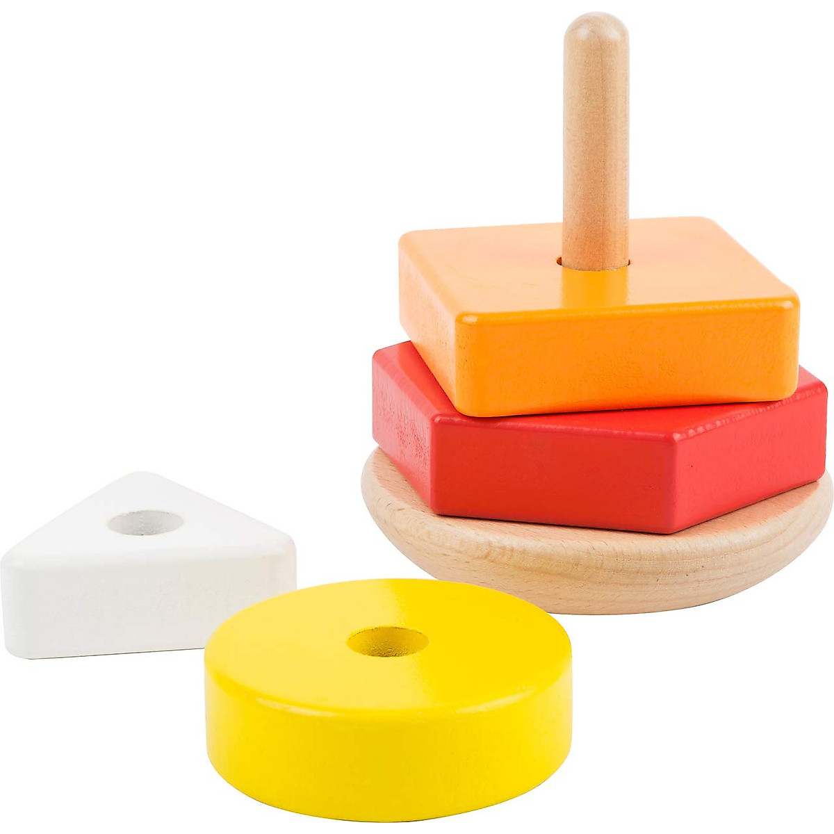 Small Foot Wooden Toys Motor Skills Toy Playset Collection with Pull-Along Zebra, Stacking Tower & Shape Sorting Games Designed for Children 12+ Months, Multi (11106)