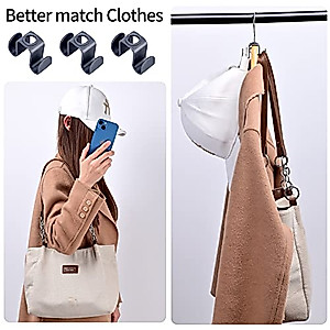 40 Pack Double Sided Clothes Hanger Connector Hooks, Space Saving Hanger Hooks to Create Up to 5X More Closet Space,Plastic Hanger Hooks Space Saver,Hanger Extender Clips Fits Most Types of Hangers