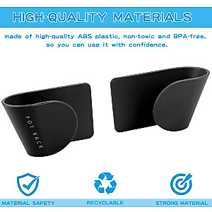 DOERDO 6 Pairs of Wall Mount Pot Lid Organizer, Cabinet Door Organizer Pot Hangers for Kitchen Wall Mount, Adjustable Lid Holder for Kitchen Wall(Black)