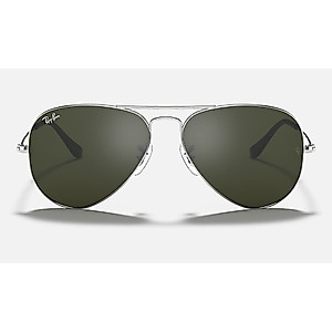 Ray-Ban RB3025 AVIATOR LARGE METAL 003/40 62M Silver/Gray Mirror Aviator Sunglasses For Men For Women + BUNDLE with Designer iWear Eyewear Kit