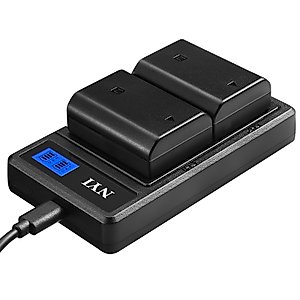 NYI A7iii Battery NP-FZ100 Replacement Batteries and Charger for Sony A7 IV, Sony Alpha A7 III, A7R III, A7R IV, A9, A6600, 9S Cameras