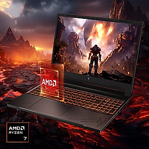 acer Nitro V 16 Gaming Laptop, 16" WUXGA 165Hz Display, AMD Ryzen 7-8845HS, 16GB RAM DDR5, 1TB SSD, GeForce RTX 4060,Wi-Fi 6E, Backlit Keyboard, Win 11 Pro & Microsoft Office Lifetime License