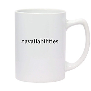 #availabilities - 14oz Hashtag White Ceramic Statesman Coffee Mug