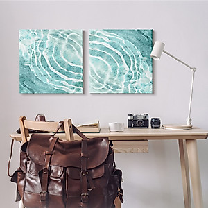 Stupell Industries Calm Blue Water Ripples Clear Tropical Lake, Designed by Maggie Olsen Canvas Wall Art, 2pc, each 24 x 24