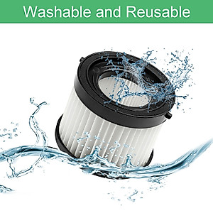 4 Pack Vacuum Filter Replacement Compatible with Milwaukee 49-90-0160, 0882-20 M18 Compact Vacuum Wet Dry Cartridge Filters Washable and Reusable