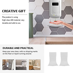 2pcs Soap Dispenser Tray Laundry Scent Boosters Soap Drip Tray Soap Dispenser Drip Tray Hand Wash Dispenser Stand Tap Bracket Wall-mounted Drip Catcher Spray Connector White Abs