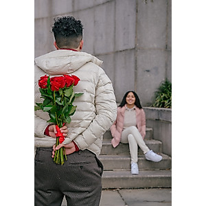 Valentine's Day Ribbons Love Heart Ribbon for Gift Wrapping Crafts Wedding 3 Rolls (Red & White*2)