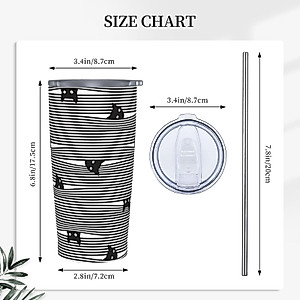 CHASOEA Cat Tumbler 20oz Cute Cats Stainless Steel Insulated Tumblers with Lid and Straw Animal Travel Coffee Mug Tea Wine Cups Water Bottle Cats Gifts for Women Cat Lover