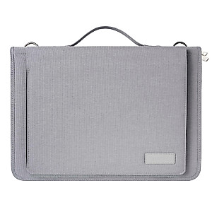 Broonel Grey Leather Laptop Messenger Case - Compatible with ASUS Vivobook 16X M1603QA 16.0 WUXGA Laptop