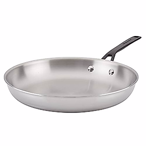 KitchenAid 5-Ply Clad Polished Stainless Steel Fry Pan/Skillet, 12.25 Inch