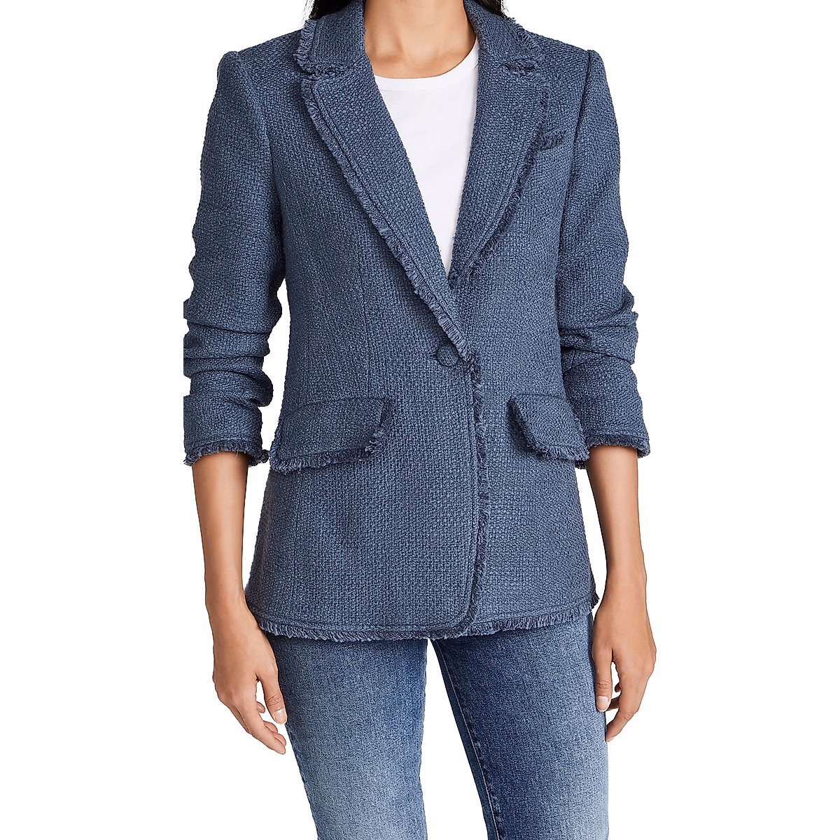 Cinq a Sept Women's Tall Size Boucle Khloe Blazer, Shadow, 4