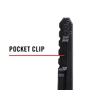 COAST Founder's Collection ORIGIN EDC LX532 Folding Pocketknife, Flipper Tab, Frame Lock, Pocket Clip, Stainless-Steel, Black