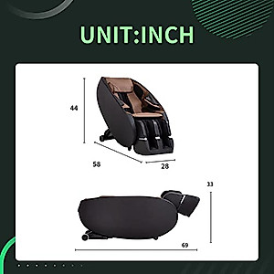 BestMassage Shiatsu Massage Chairs Full Body and Recliner Zero Gravity Massage Chair Electric with Built-in Heart Foot Roller Air Massage Easy to Move for Home Office,Black