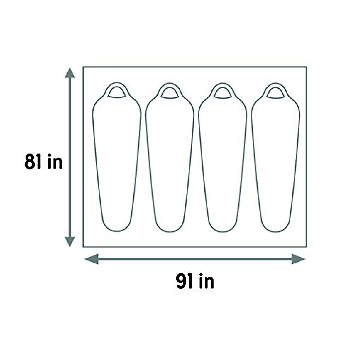 Kelty Tallboy 4 Footprint, Lightweight, Water Resistant, Fitted Ground/Camping Tarp Footprint Tallboy 4 Person Tent