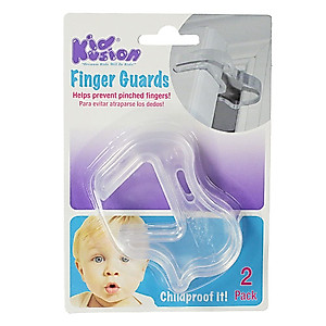 KidKusion Door Pinch Guard | 2 Pack | Clear | Baby Safety Finger Protectors | Durable Child Safety