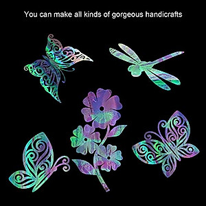 Outus Iridescent Cellophane Roll Iridescent Wrapping Paper Cellophane Wrap for Gift Baskets Iridescent Film Halloween Christmas DIY Wrapping Decoration Supplies (Pink,39 x 138 Inch)