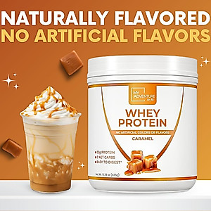 Whey Isolate Protein Powder - Low Carb Protein Powder for Women - Sweetened with Stevia Whey Isolate Protein for Muscle Growth - Natural Clean Protein Powder (Caramel, 15 Servings)