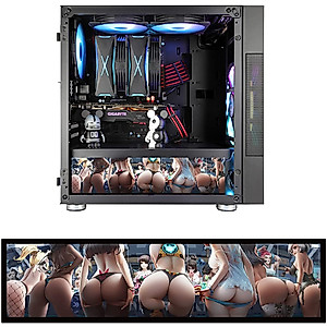 Vetroo B6 Display Board w/LED Lights for Computer PC Case Decor Full HD 2K Multi-Mode Function 12.2" x 3.1" (Horizontal, B6)