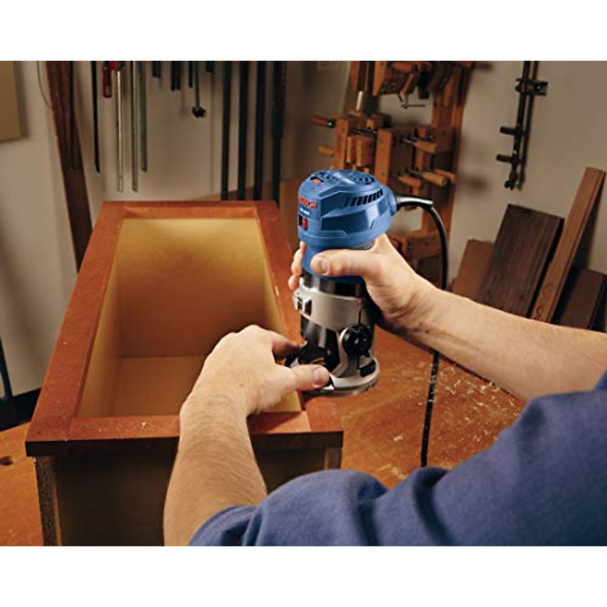 BOSCH GKF125CEK Colt 1.25 HP (Max) Variable-Speed Palm Router Kit with Edge Guide