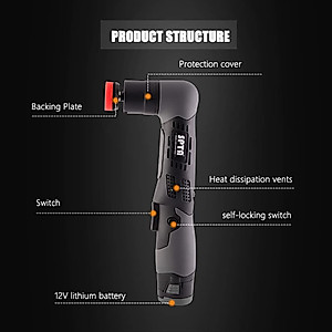SPTA Cordless Mini Polisher, 12V Cordless Multi Polisher, Micro Cordless Scratches Killer Car Polisher RO/DA Mini Auto Machine Sets With Polishing Pad And Wool Pads for polishing, Sanding and Cleaning
