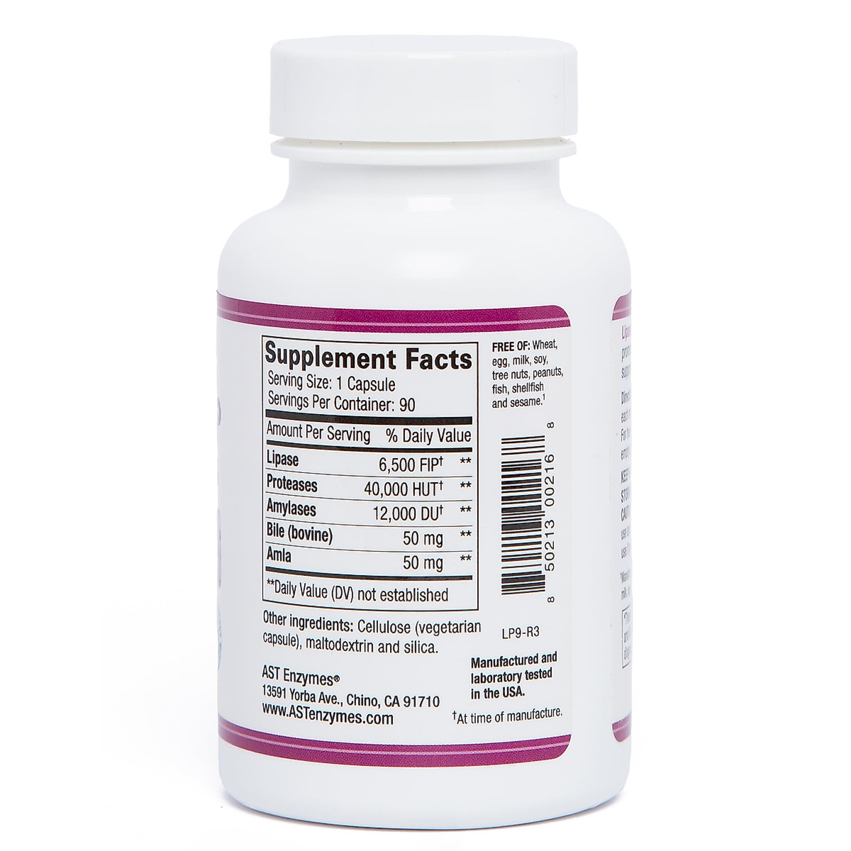 AST Enzymes Lipase-HP Plus – 90 Vegetarian Capsules - Digestive Enzymes for Fat Digestion – Keto Diet Digestive Enzyme Formula