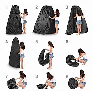 Spray Tan Tent Tanning Pop Up Portable Tent with Carry Bag Clear Top +5 Pairs of Spray Tan Feet Pads