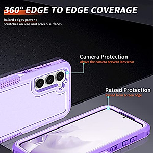 Defeneder Military Grade Drop Protection Case For Samsung Galaxy S23 with (2Pcs Tempered Glass Screen Protector+1Pcs Camara Lens Protector), Heavy-Duty Tough Rugged Full body Shockproof Hybrid cover