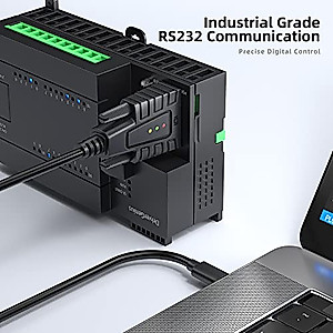 DriverGenius USB C to Serial RS232 DB9 Adapter Cable with 3 x LED Indicators - Prolific PL2303 - Compatible for Windows 11, macOS Sequoia 15.1.1 (USB232A-B-C, 3ft/1m)