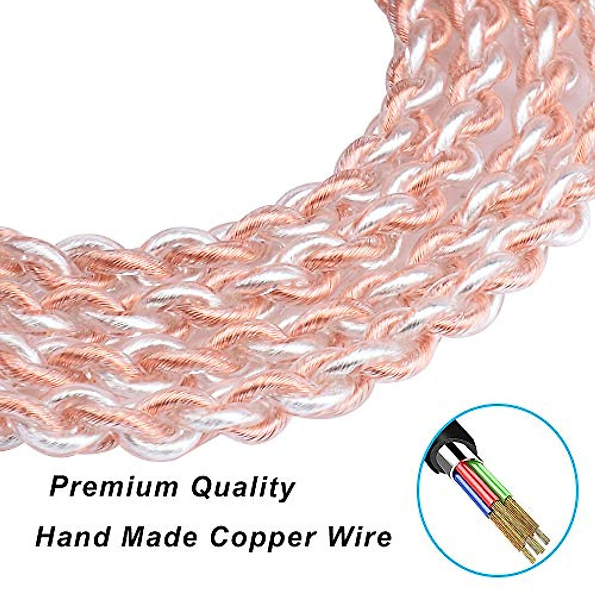 Alitutumao 7NOCC 72 Cores IE80 IE8I IE8 Earphone Cables HiFi Wire Compatible with Sennheiser Headset Replaceable Upgraded Audio Cable