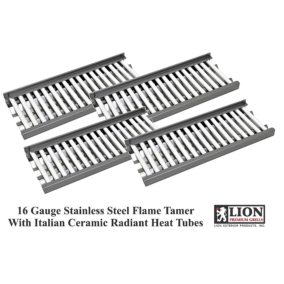 AMS Fireplace, Lion 40 Inch Grill Package w Double Access Drawer and Horizontal Single Door side burner Refrigerator Liquid Propane