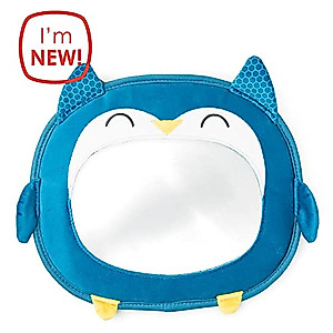 Diono Easy View Owl Character Baby Car Mirror, Safety Car Seat Mirror for Rear Facing Infant, Fully Adjustable, Wide Crystal Clear View, Shatterproof, Crash Tested