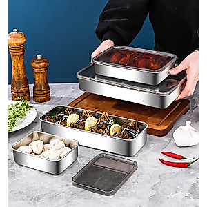 Alunsito 2 Pcs Deli Meat Container Bacon Container Long Deli Meat Storage Box with Airtight Lids Stackable Food Storage Containers for Refrigerator, Saving Lunch Ham, Spaghetti, Asparagus, Celery