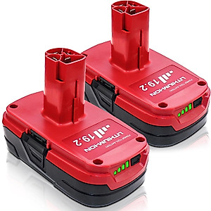 2Packs 19.2V C3 3.0Ah Replacement for Craftsman 19.2V Battery Compatible with Craftsman 19.2 Volt Lithium ion XCP 130279005 1323903 11375 130211004 315.115410 315.11485 Cordless Power Tools (Red)
