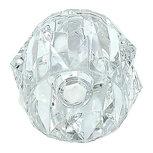 Tub and Shower Offset Handle Single Control Knob for Delta Replacement Trim Kit with Screw and Button, Clear Acrylic Finish