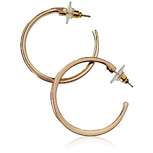 GUESS "Basic" Gold-Tone Small Square Edge Hoop Earrings