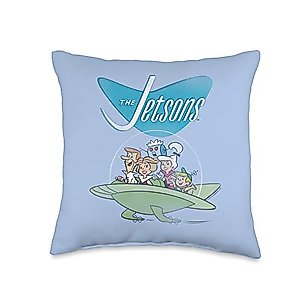 The Jetsons Ship Throw Pillow, 16x16, Multicolor